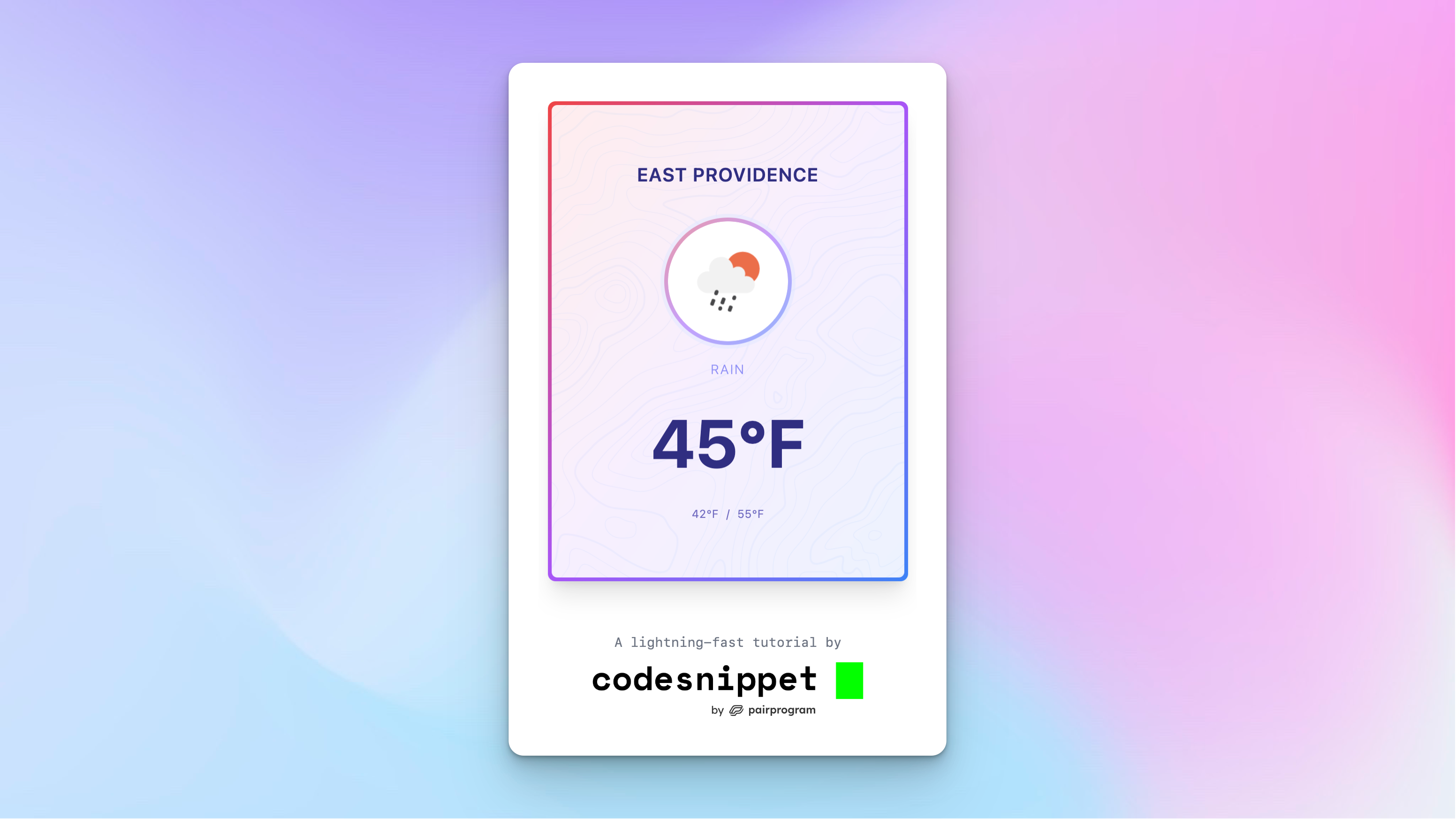 Build a Full-Stack Weather App In Under 60 Minutes